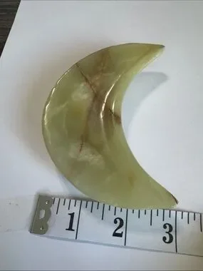Art | Green Onyx Crescent Moon Stone | Poshmark